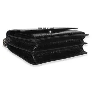 Saint Laurent Croc Embossed Calfskin Monogram Sunset Bag