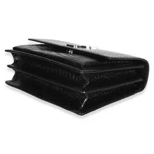 Saint Laurent Croc Embossed Calfskin Monogram Sunset Bag