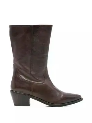 ZOLFO Pointed-toe Ankle Boots - Brown