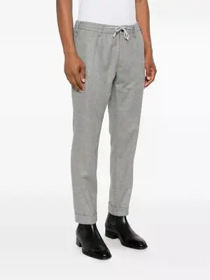 Eleventy Drawstring Pleated Trousers - Grey