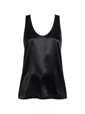 DANAME Satin-finish Scoop-neck Top