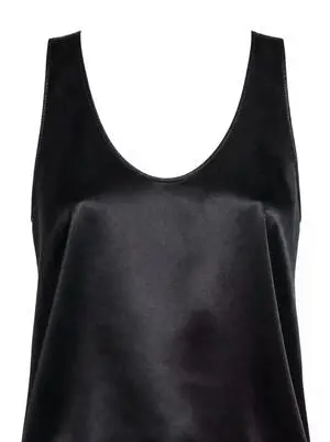 DANAME Satin-finish Scoop-neck Top