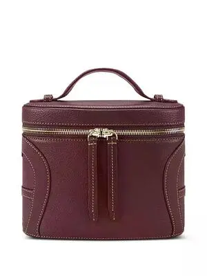 AIGNER Small Deborah Grained-leather Top-handle Crossbody Bag - Red