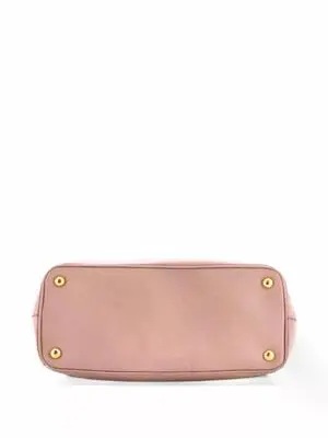 Prada Double Zip Lux Saffiano Leather Small Tote Bag - Pink