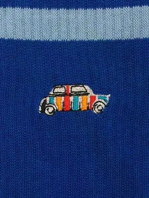 Paul Smith Car-embroidered Striped Socks