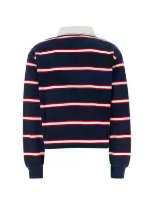 Sporty & Rich Blondie Serif Striped Polo Shirt