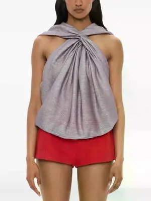 Christopher Esber Twist-detail Hooded Top - Purple