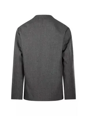 THE EROSE Collarless Virgin-wool Jacket