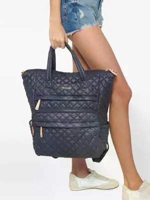 Mz Wallace Metro Utility Quilted Backpack - Blue