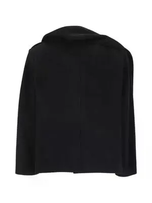 THE EROSE Double-breasted Draped-scarf Jacket