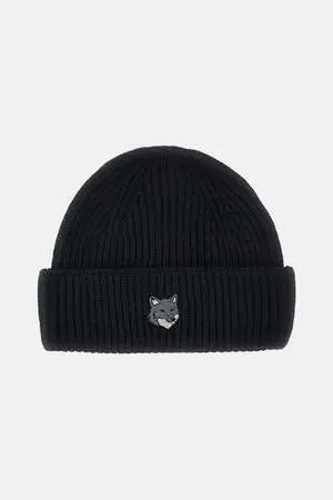 Maison Kitsuné Berretto Fox Head Large - Nero