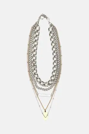 Rabanne Collier 5 Rangs - Argento