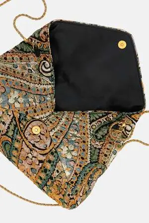 Dries Van Noten Borsa A Mano In Tessuto Jacquard - Multicolor