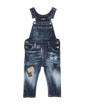 Dsquared2 Paint Splash Effect Strap Jeans