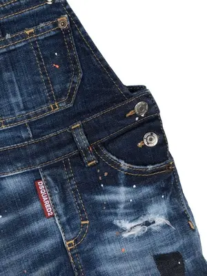 Dsquared2 Paint Splash Effect Strap Jeans