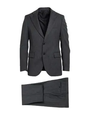 TOMBOLINI Suit Size Virgin Wool, Viscose - Grey