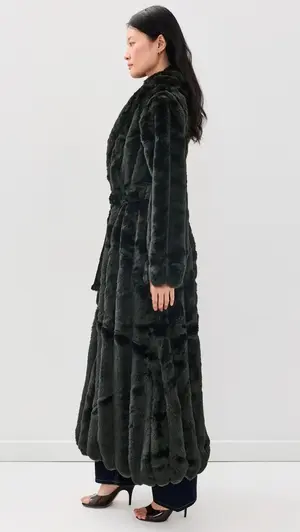 Bardot Marta Faux Fur Longline Coat