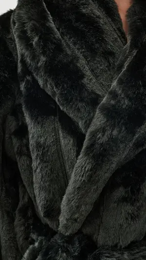 Bardot Marta Faux Fur Longline Coat