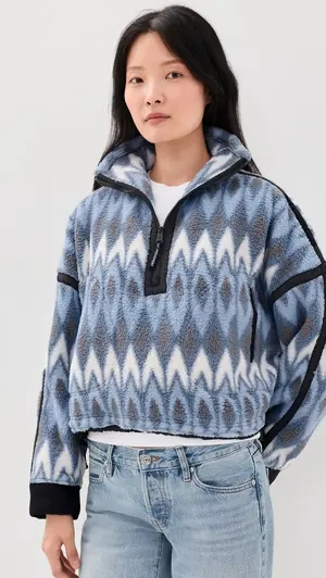 Free People Mountain High Half Zip Fleece Pullover
