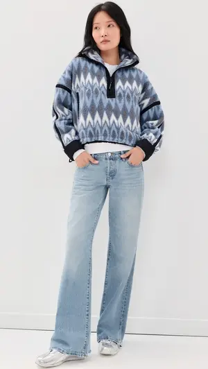 Free People Mountain High Half Zip Fleece Pullover
