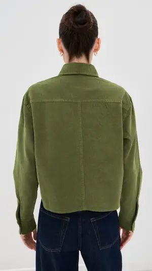 LE BOP Collins Corduroy Button Down - Olive