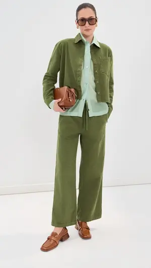 LE BOP Collins Corduroy Button Down - Olive