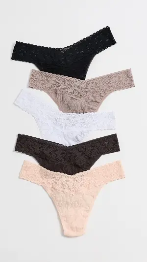 Hanky Panky Original Rise Thong Panties 5-pack