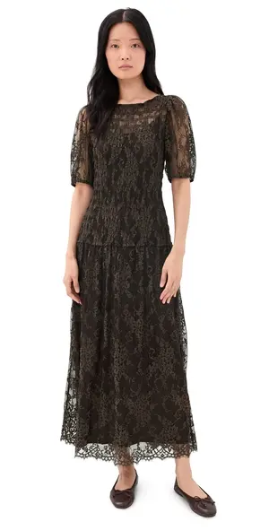 Hill House Home The Short Sleeve Dalia Nap Dress - Chocolate