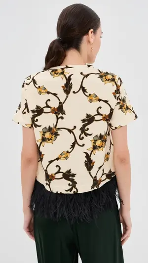 La DoubleJ La Scala Tee With Feathers