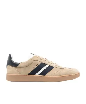 Bally Retro Stripe-detail Lace-up Sneakers - Nude