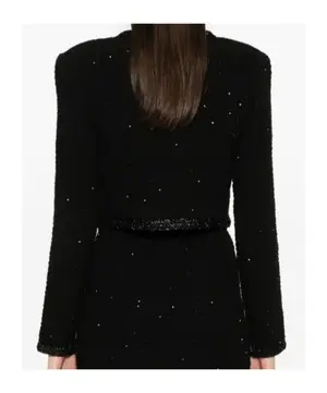 SELF-PORTRAIT Crew Neck Long-sleeved Jacket