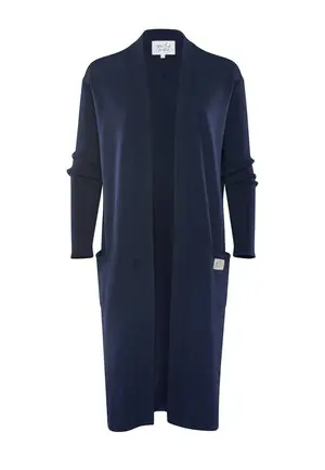 YOU LOOK PERFECT Cardigan Blossom, Long Merino Cardigan With Pockets