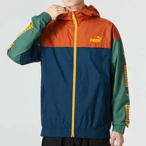 PUMA Colourblock Hooded Windbreaker Logo