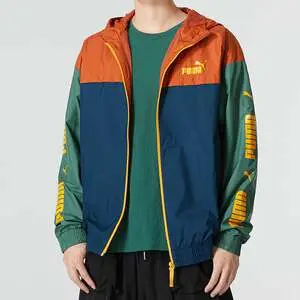 PUMA Colourblock Hooded Windbreaker Logo