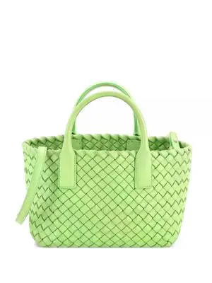 Bottega Veneta Cabat Intrecciato Nappa Mini Tote Bag - Green
