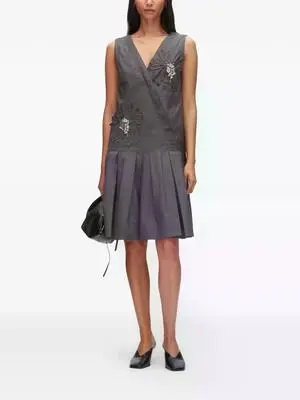 3.1 Phillip Lim Floral Pleated Cotton Mini Dress
