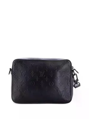 LOUIS VUITTON Duo Messenger Bag Monogram Shadow Leather Crossbody Bag