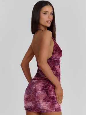 OUTCAST Docia Mini Dress Purple/pink