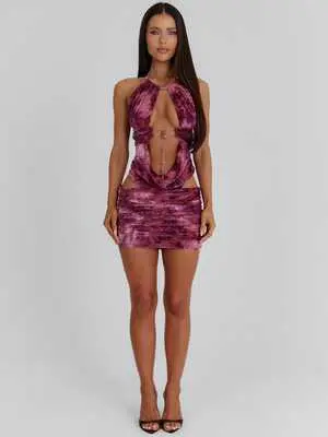 OUTCAST Docia Mini Dress Purple/pink