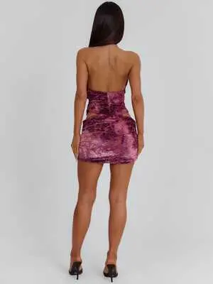 OUTCAST Docia Mini Dress Purple/pink