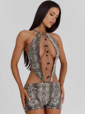 OUTCAST Oneida Playsuit Snake