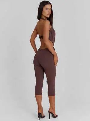 OUTCAST Isabela Jumpsuit Dark Chocolate - Brown