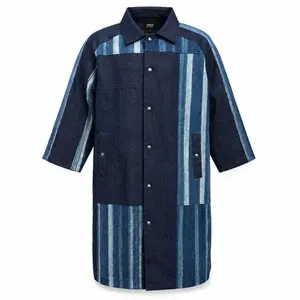 ZASTASTUDIO Blended Denim Article Long Coat - Blue