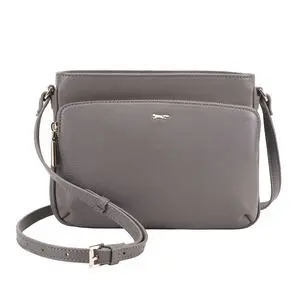 Paul Costelloe Loudias Leather Crossbody Bag - Grey