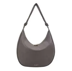 Paul Costelloe Anum Leather Shoulder Bag - Grey