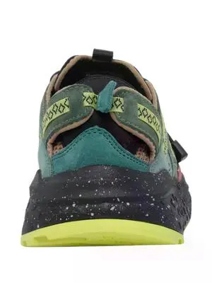 FLOWER MOUNTAIN Kazana Fall Panelled Toggle-fastening Sneakers - Black