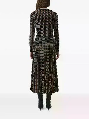 Simkhai Kylie Geometric-pattern Cropped Cardigan - Brown