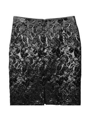 LUNATICA MILANO Floral-brocade Pencil Mini Skirt