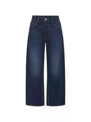 Patrizia Pepe Washed Wide-leg Jeans - Blue