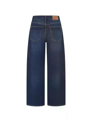 Patrizia Pepe Washed Wide-leg Jeans